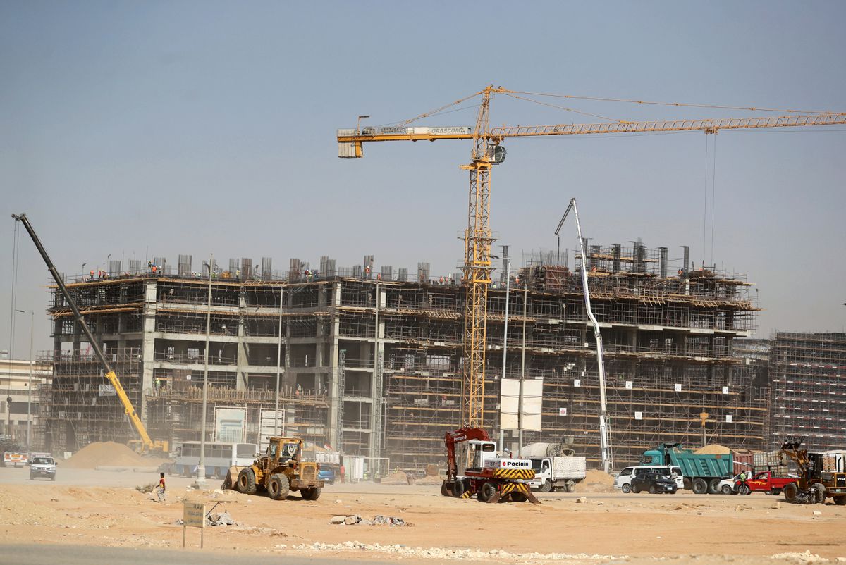 A general view of buildings under construction in the New ...